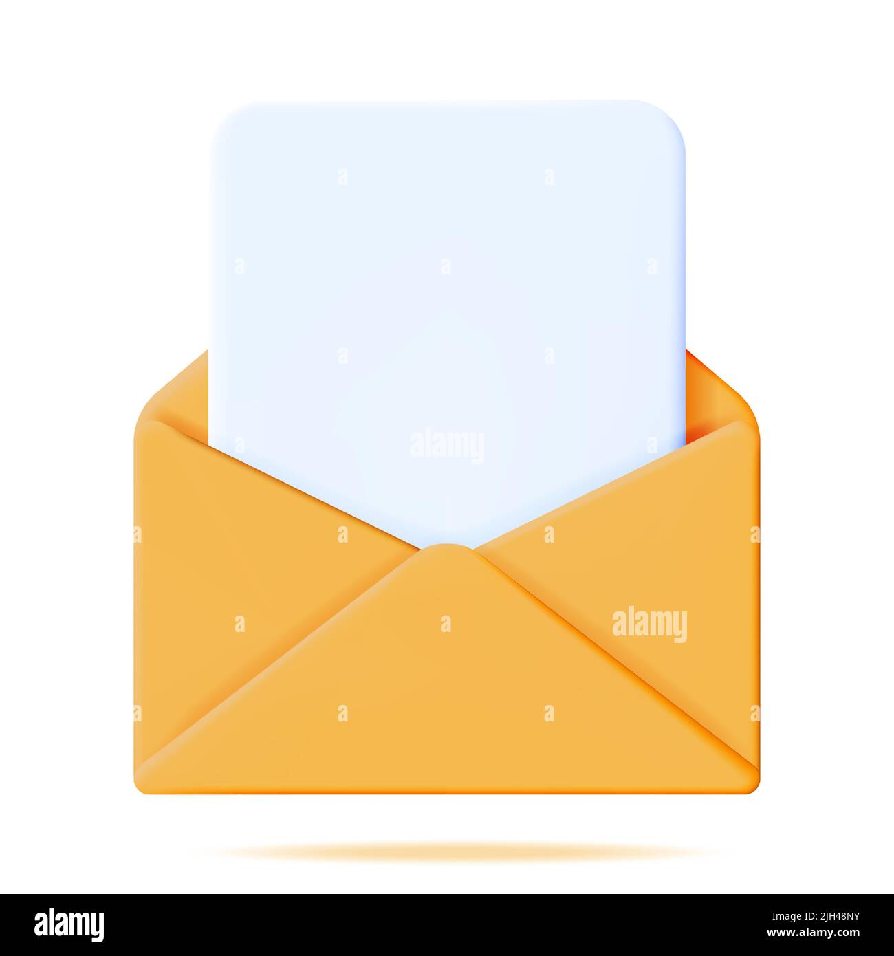 Realistic envelope yellow paper Cut Out Stock Images & Pictures - Alamy