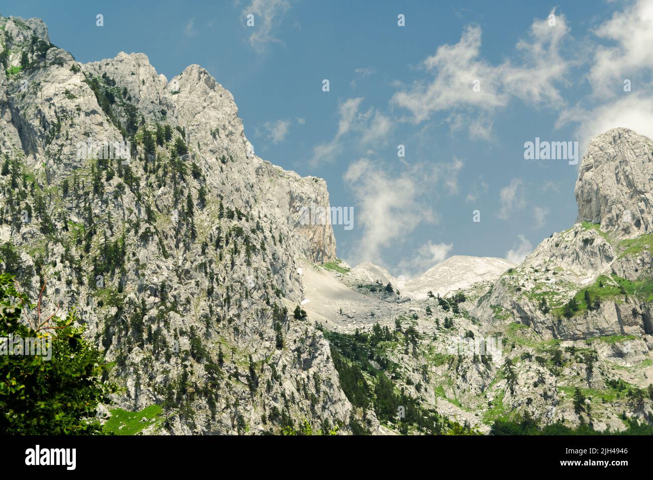 Scenic nature view of Albanian nature. Alpin environment background ...