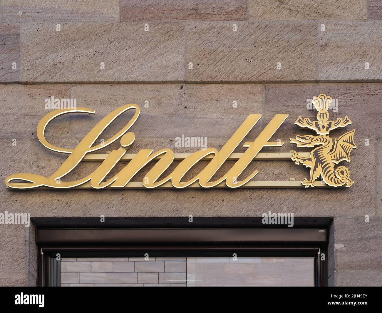 NUERNBERG, GERMANY - CIRCA JUNE 2022: Lindt storefront sign Stock Photo ...