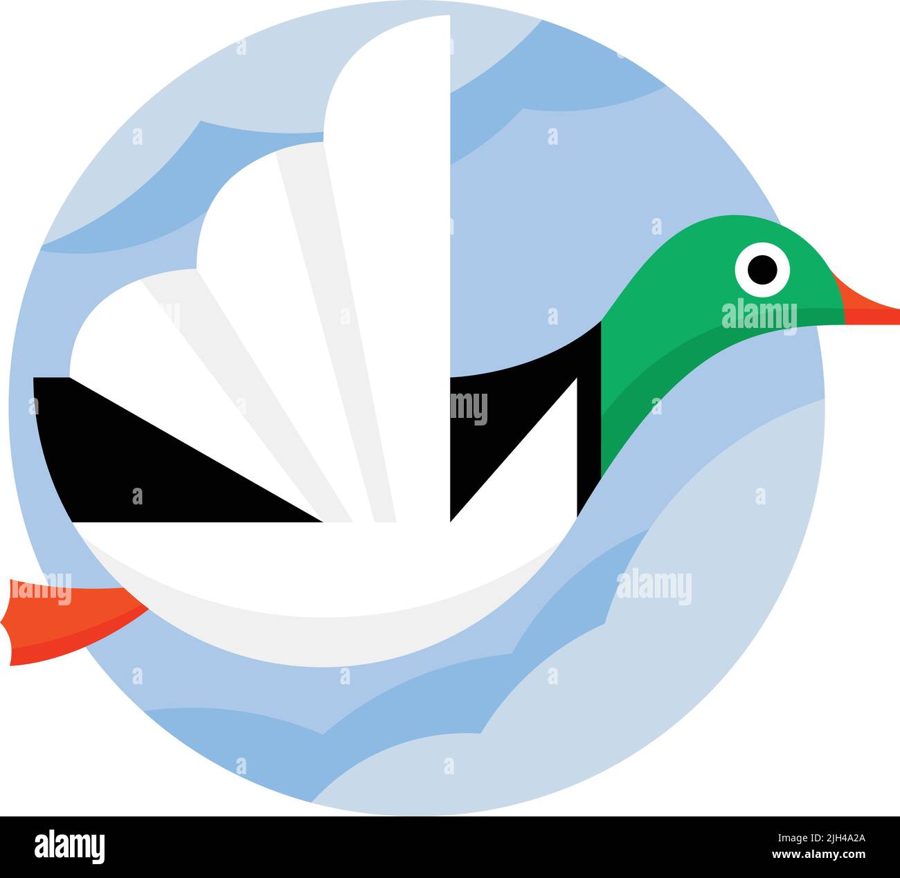 Duck with blue bill Stock Vector Images - Alamy