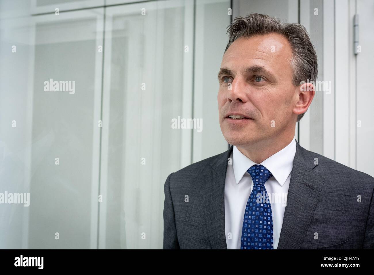 Netherlands, The Hague, 2022-07-08. Portrait of Mark Harbers, Minister ...