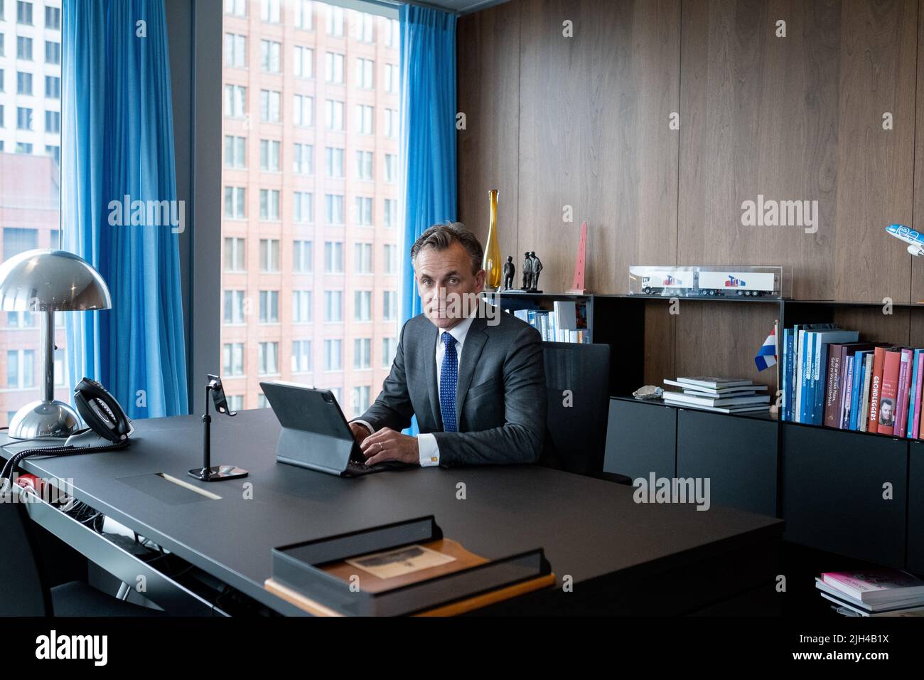 Netherlands, The Hague, 2022-07-08. Portrait of Mark Harbers, Minister ...