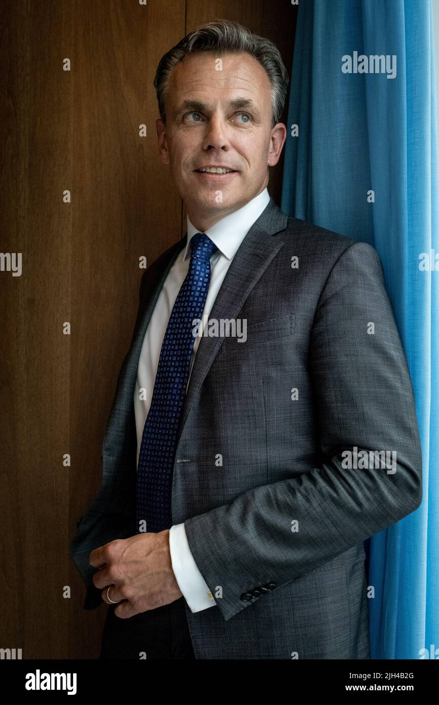 Netherlands, The Hague, 2022-07-08. Portrait of Mark Harbers, Minister ...