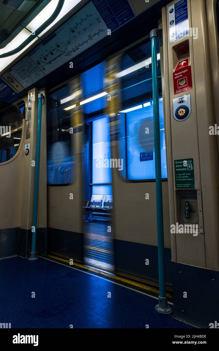A view from the London Underground tube system. Millions of travelers ...