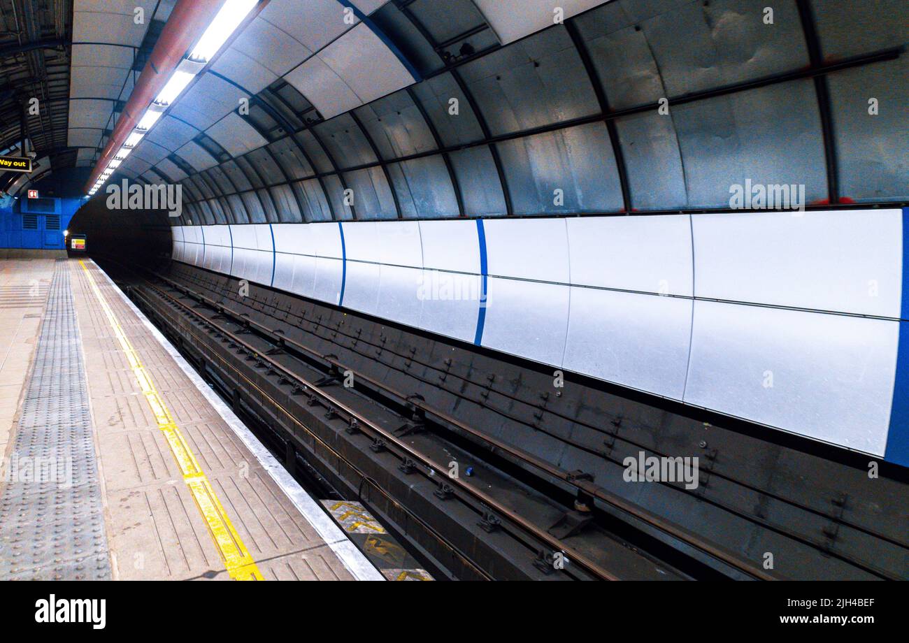 A view from the London Underground tube system. Millions of travelers ...
