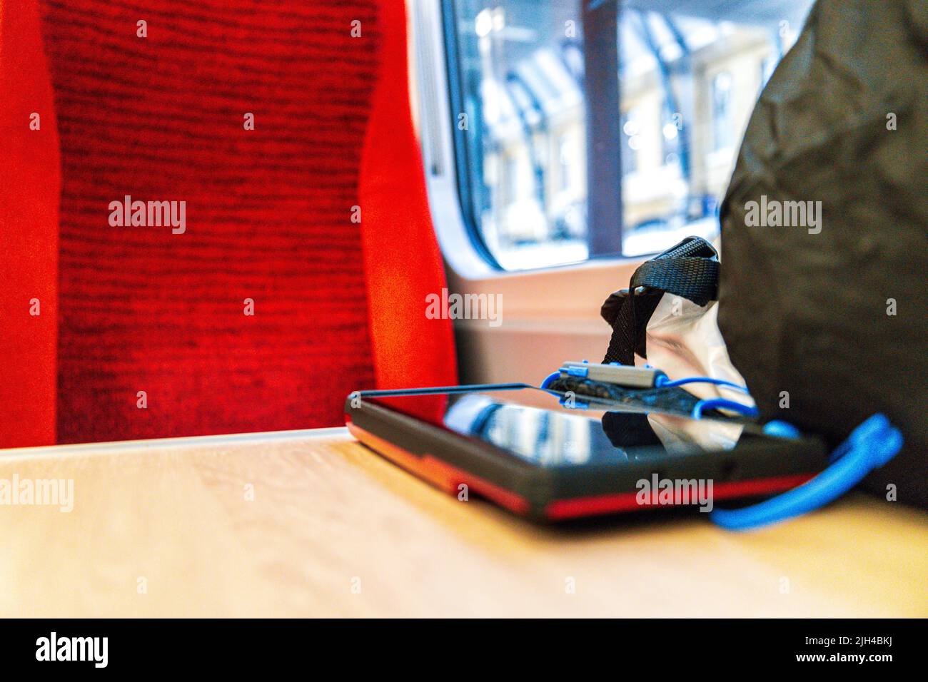 A view from a passenger onboard one of the trains the travels up and ...