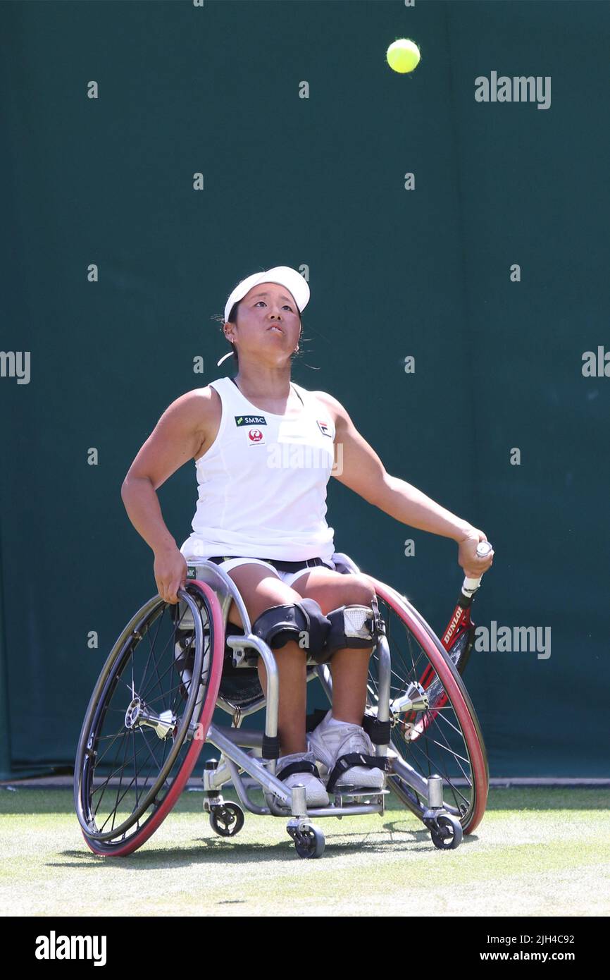 Yui Kamiji of Japan (pictured) in the Ladies' Wheelchair Singles at ...