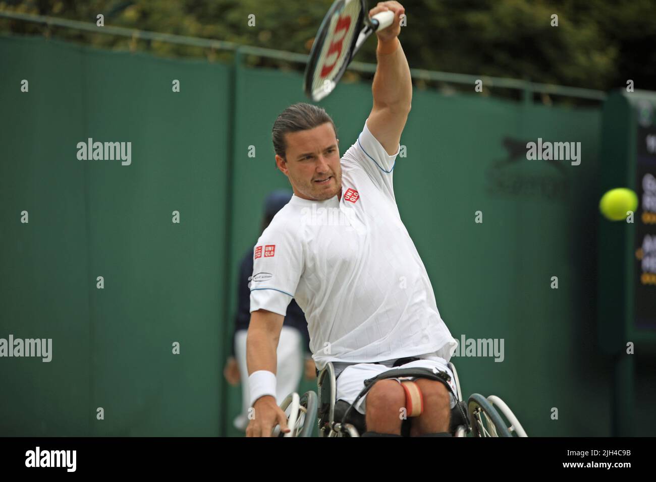 Gordon Reid of Great Britain in the singles wheelchair tennis ...