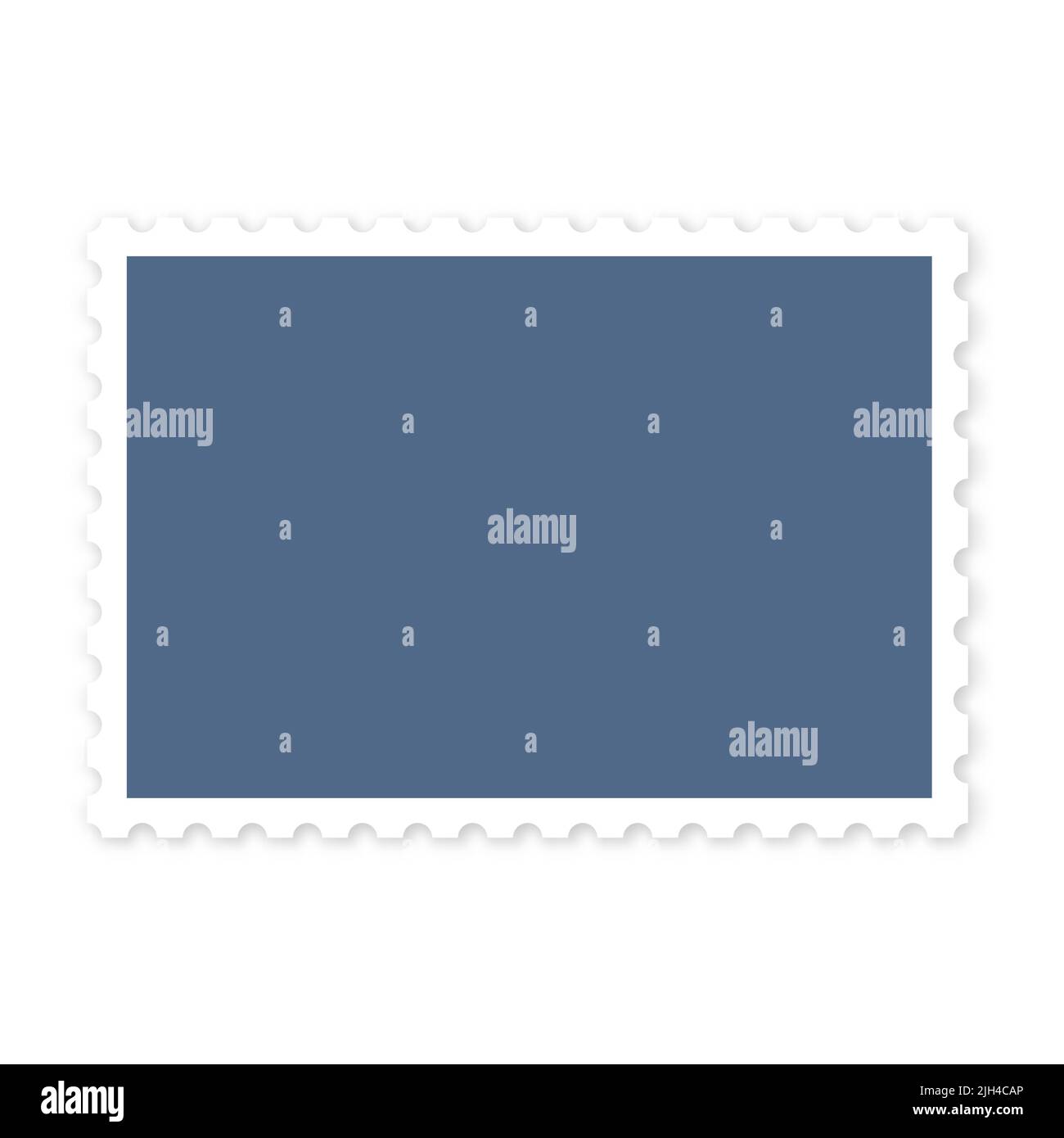 Rectangular postage stamp template isolated on white background, vector ...