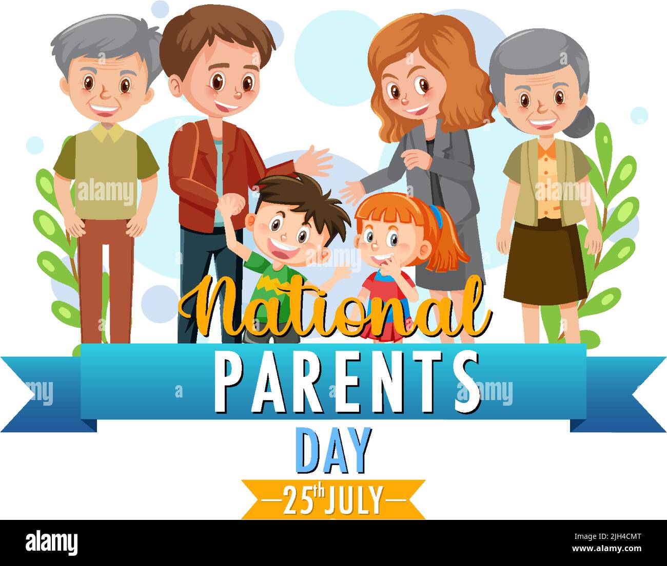 National Parents Day On 25th July Poster Template illustration Stock ...