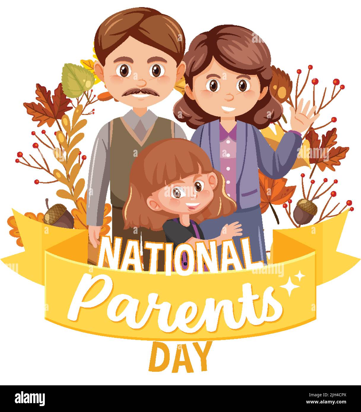 National Parents Day Poster Template illustration Stock Vector Image ...