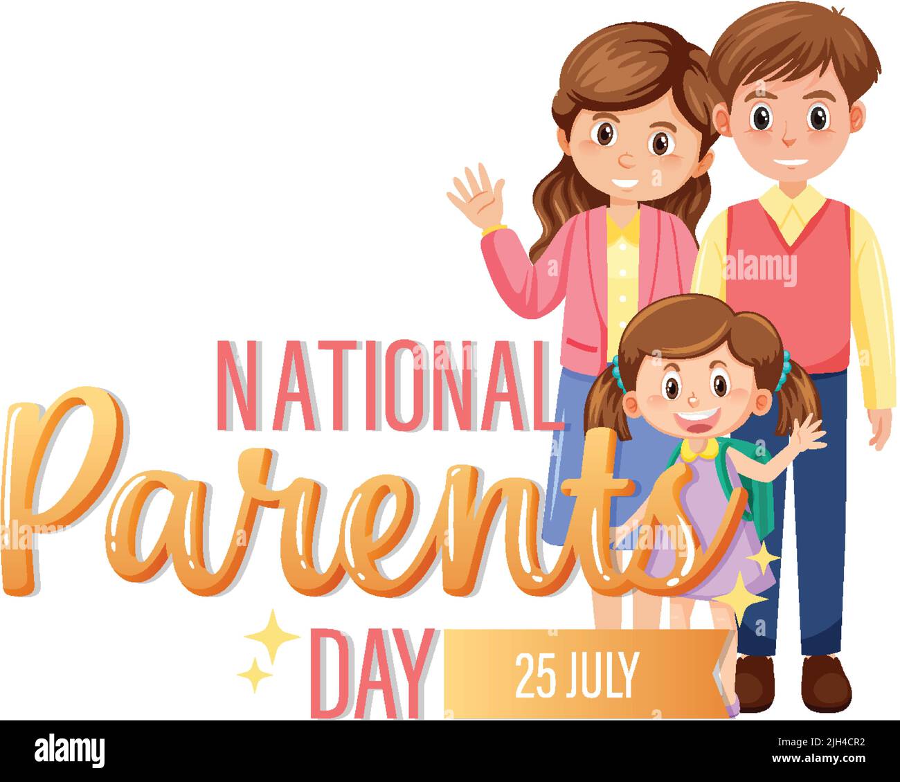 National Parents Day Poster Template illustration Stock Vector Image ...