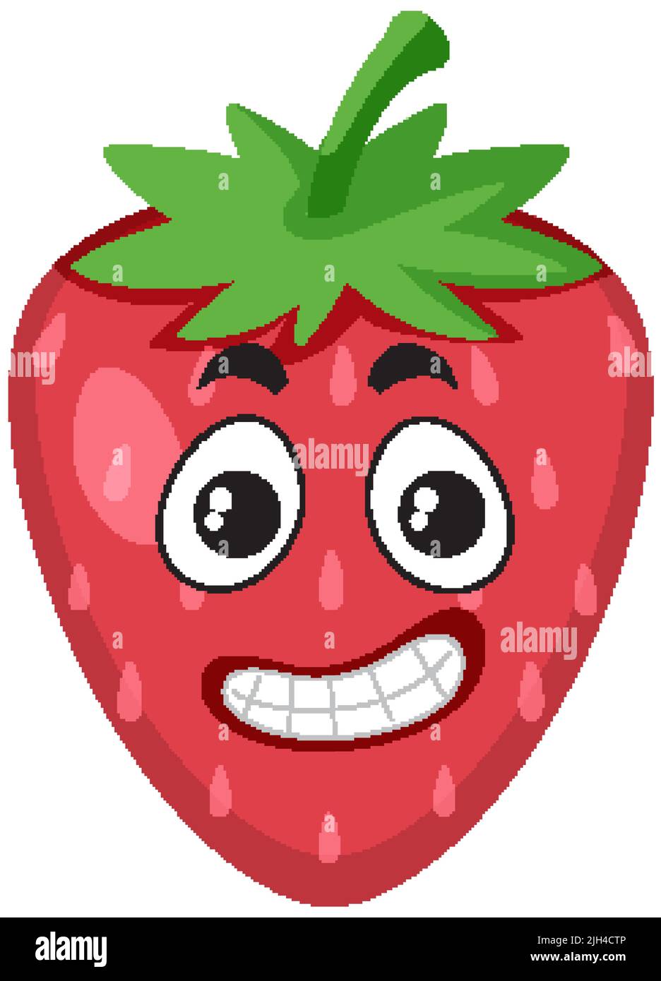 Strawberry with facial expression illustration Stock Vector Image & Art ...