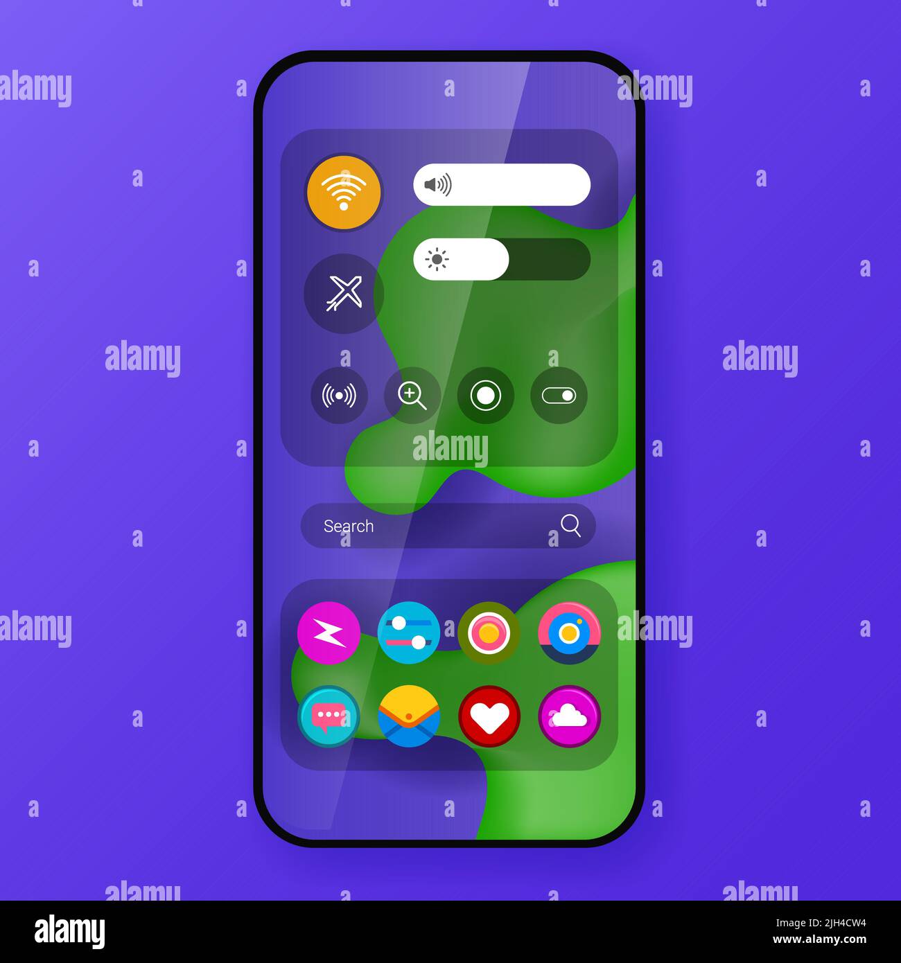 control center user interface home screen Stock Vector Image & Art - Alamy