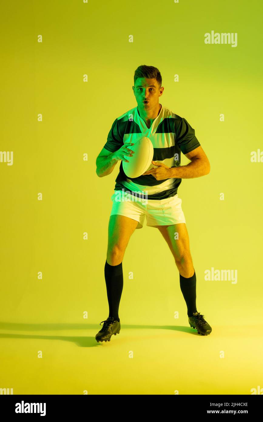 Rugby player ball and not illustration hi-res stock photography and ...