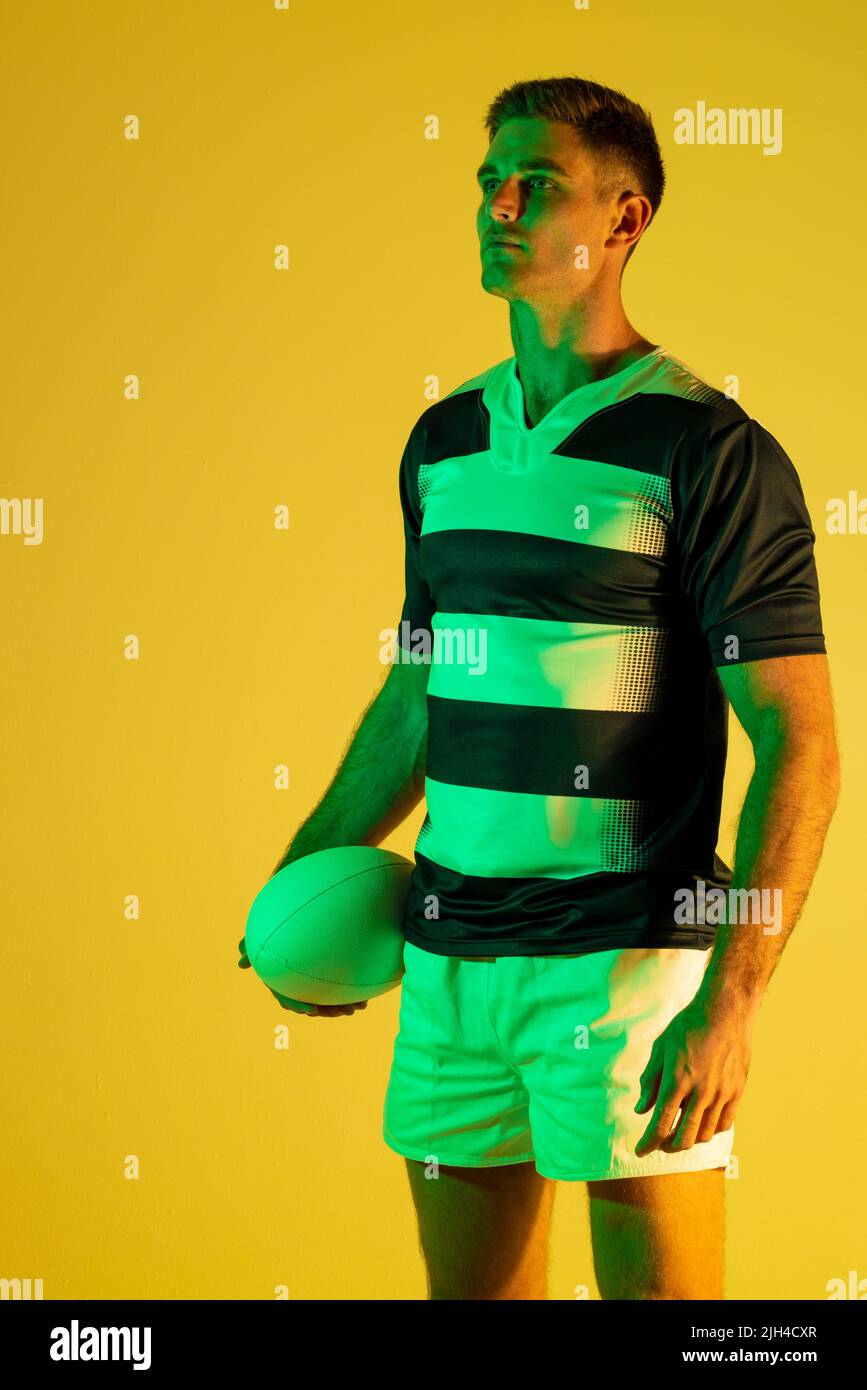 Rugby player ball and not illustration hi-res stock photography and ...