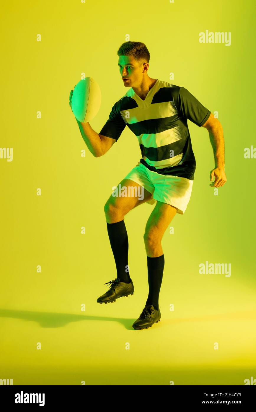 Rugby player ball and not illustration hi-res stock photography and ...
