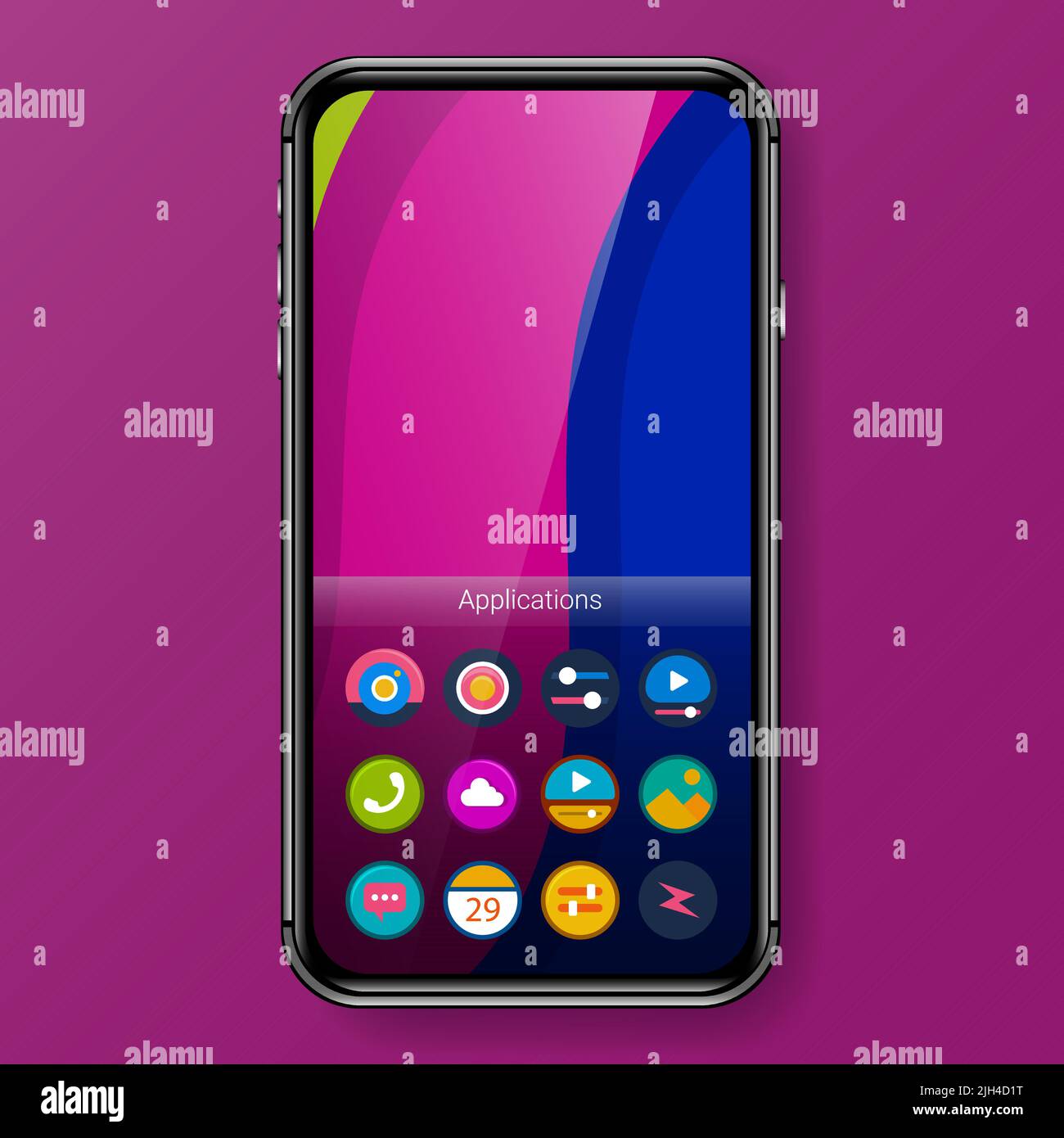 apps user interface realistic smartphone Stock Vector Image & Art - Alamy