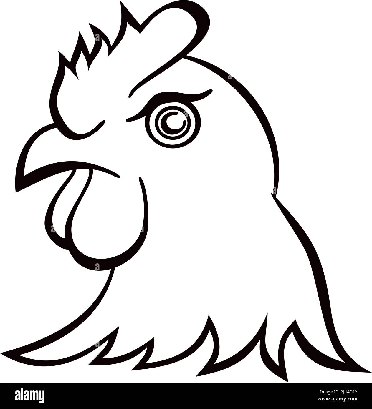 Chicken head symbol Stock Vector Image & Art - Alamy