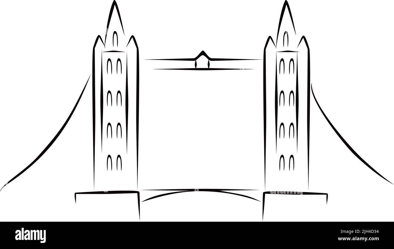 Famous London Tower Bridge Stock Vector Image & Art - Alamy