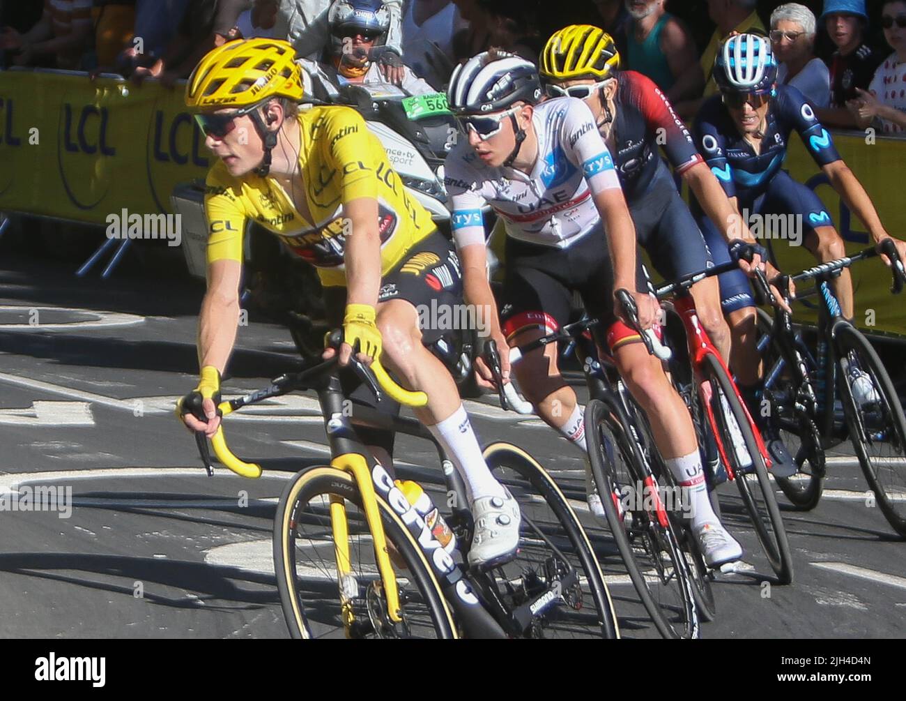 Pogacar vingegaard tour de france hi-res stock photography and images ...
