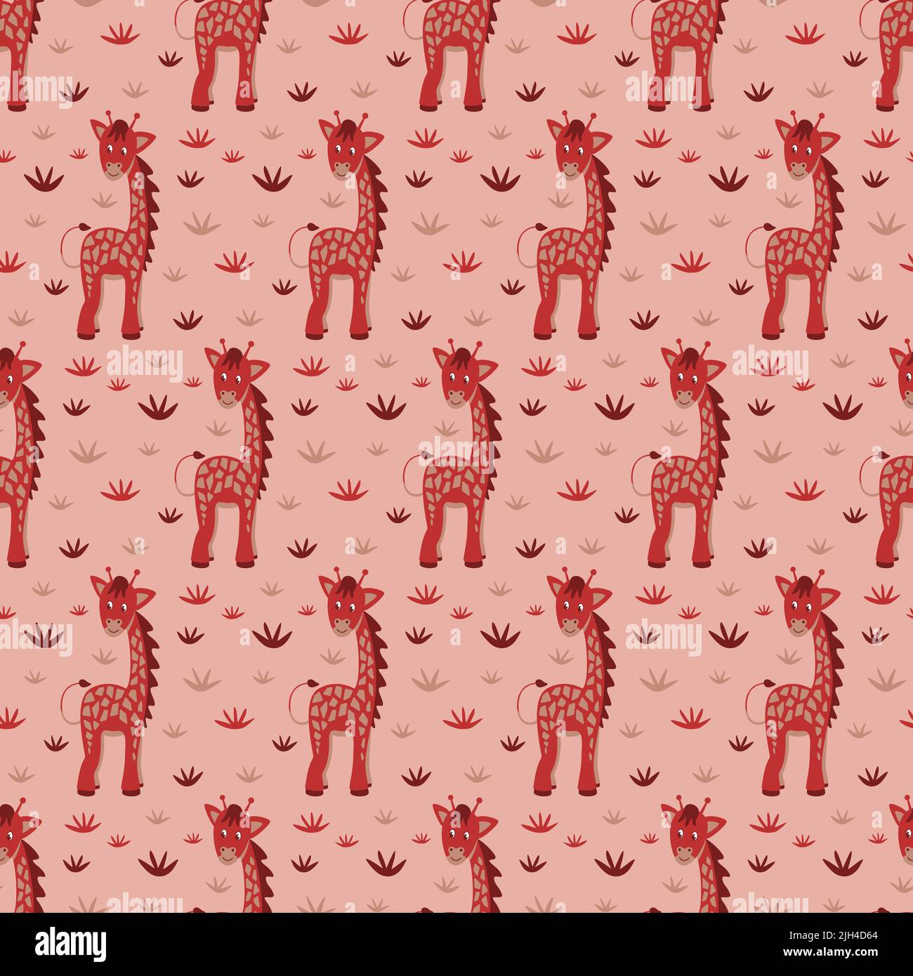 Cute simple background with giraffe seamless pattern for baby clothes Stock Vector Image & Art ...