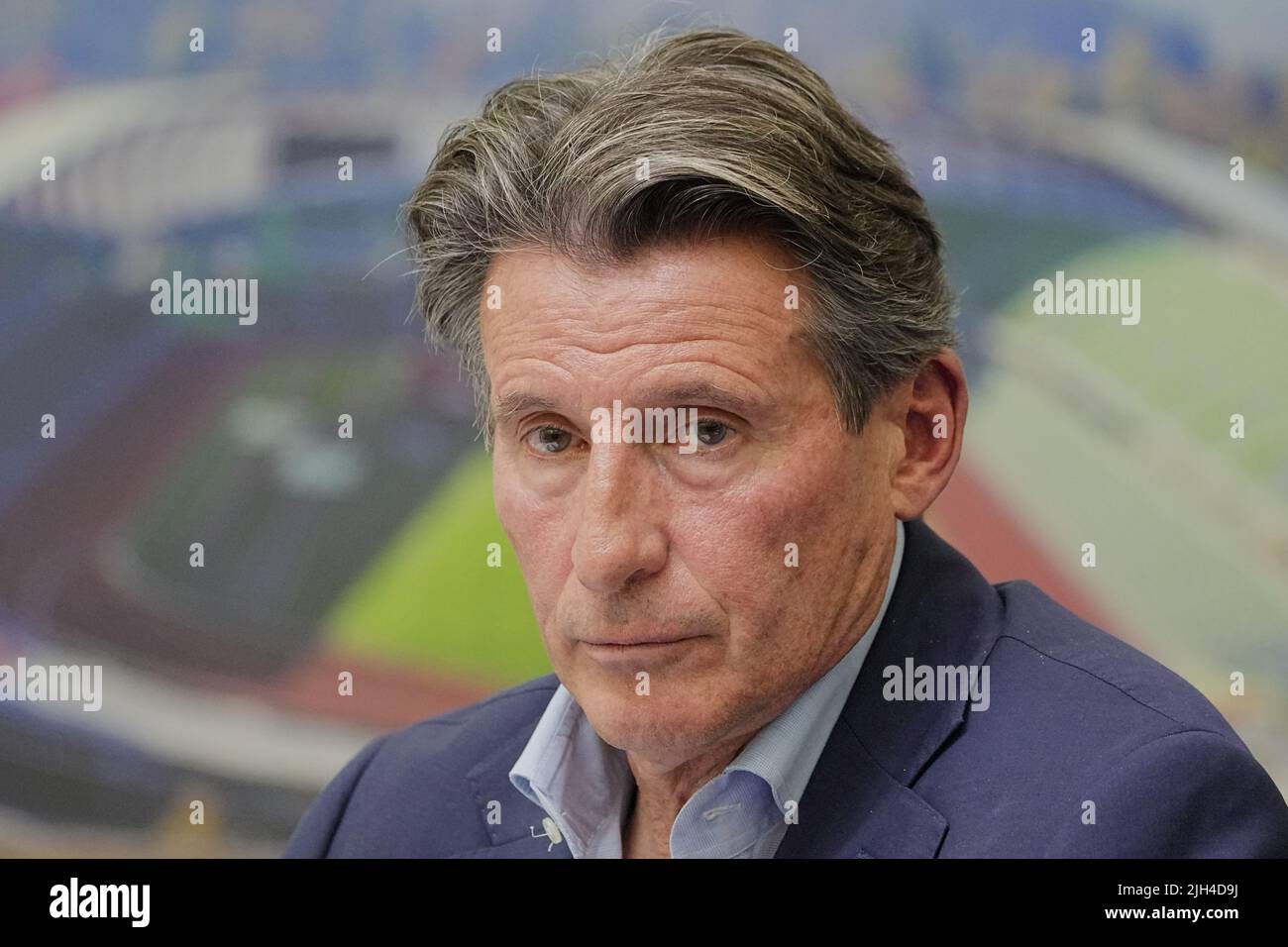 Eugene, USA. 15th July, 2022. Sebastian Coe, president of the ...