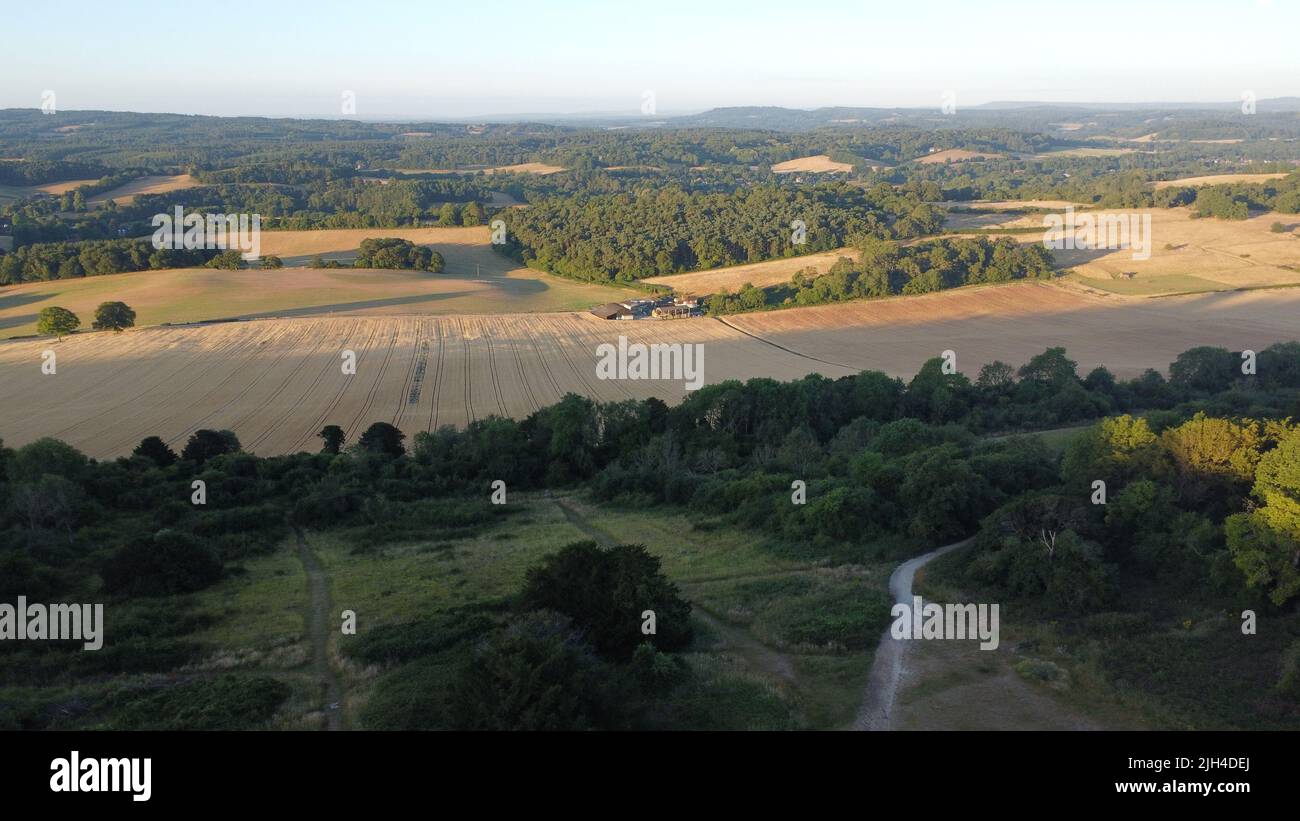 Surrey countryside aerial uk hi-res stock photography and images - Alamy