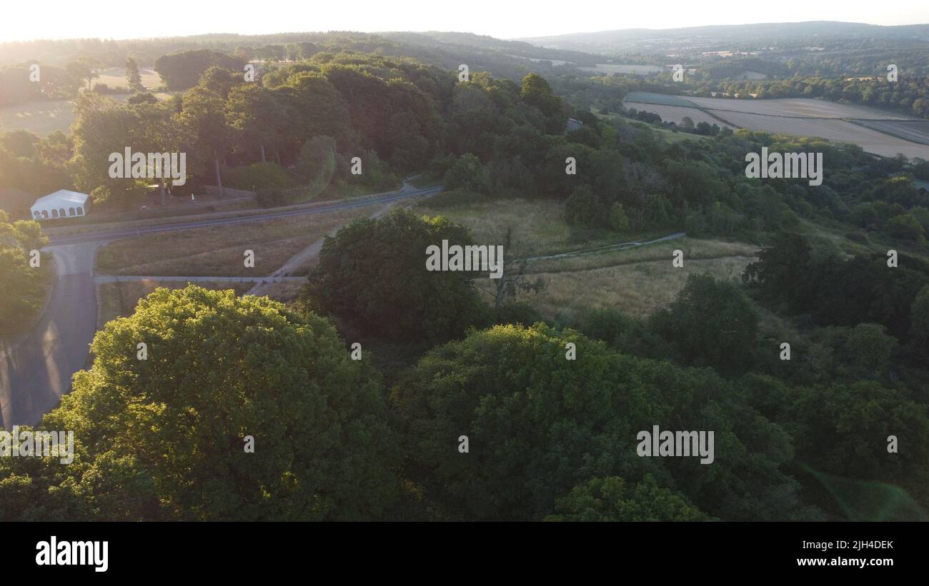 Surrey countryside aerial uk hi-res stock photography and images - Alamy