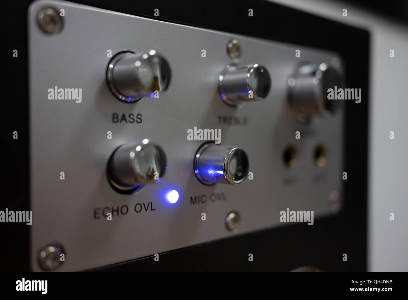 Control panel of the music system. Selective focus Stock Photo - Alamy
