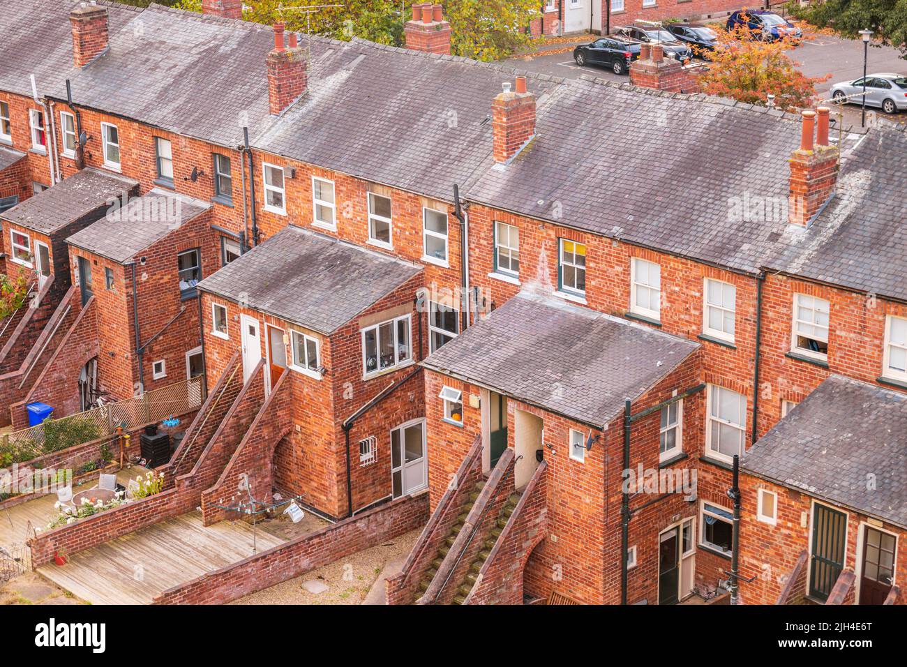 Victorian or olden style terraced housing. Found in the heart of a city ...