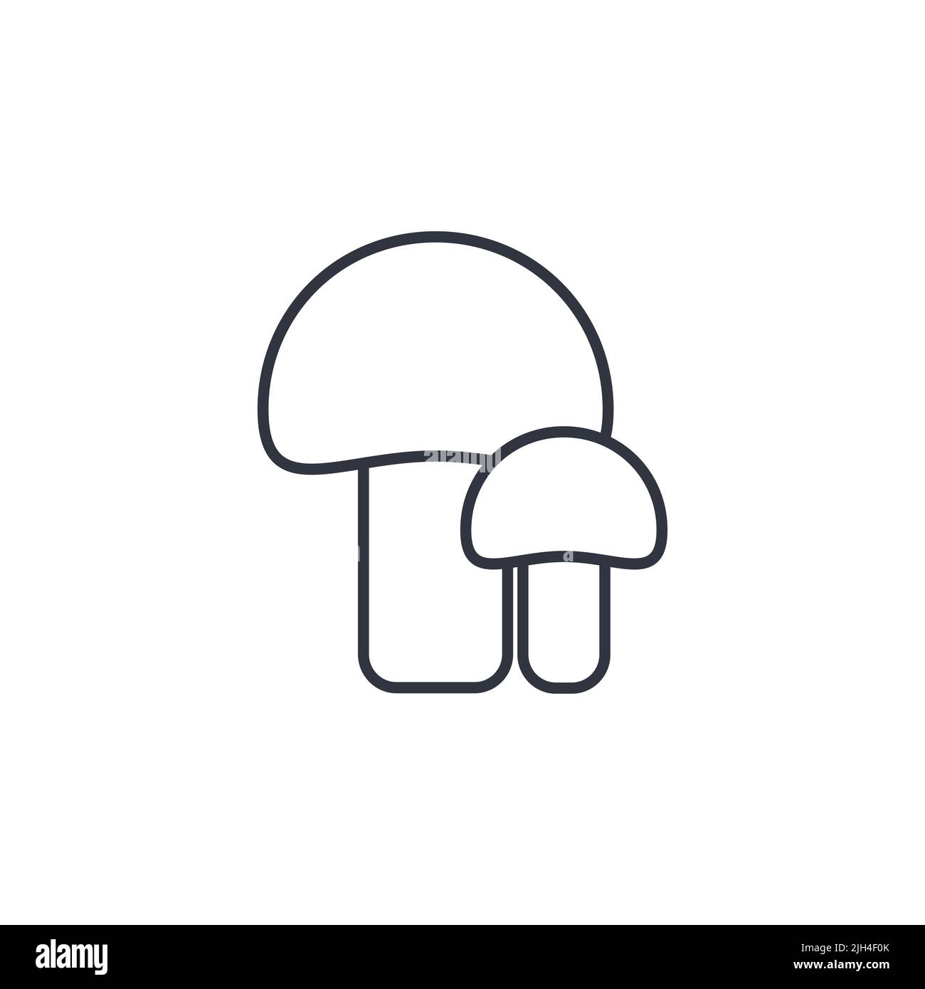 Mushrooms line icon isolated vector illustration Stock Vector Image ...
