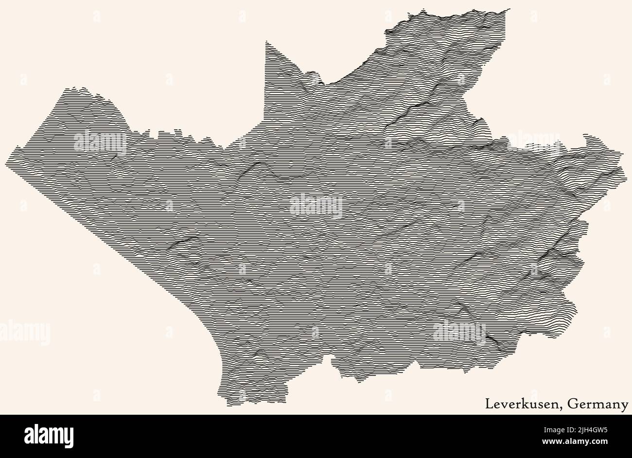 Topographic relief map of LEVERKUSEN, GERMANY Stock Vector Image & Art ...