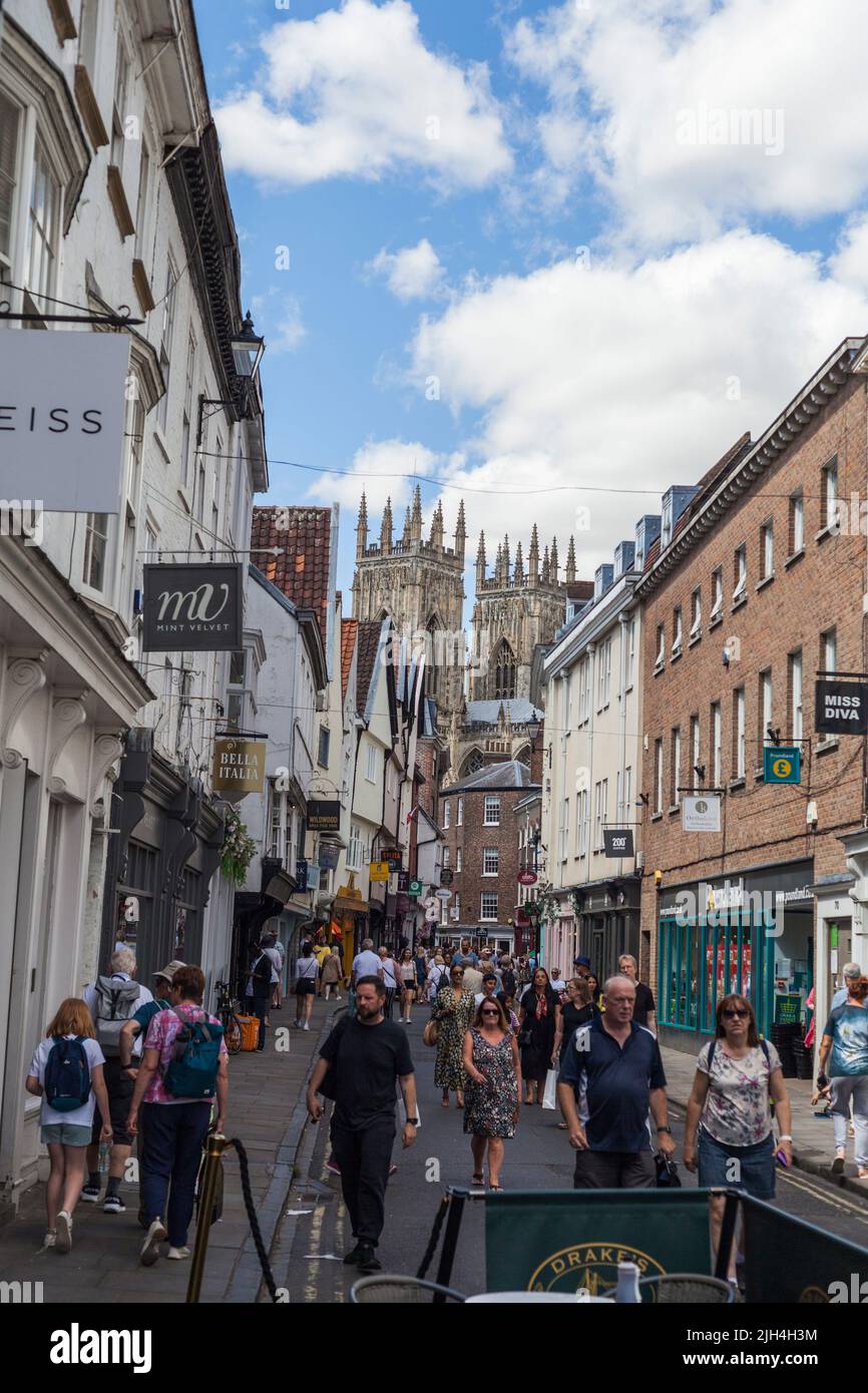 A busy street scene in York,North Yorkshire,England,UK Stock Photo - Alamy