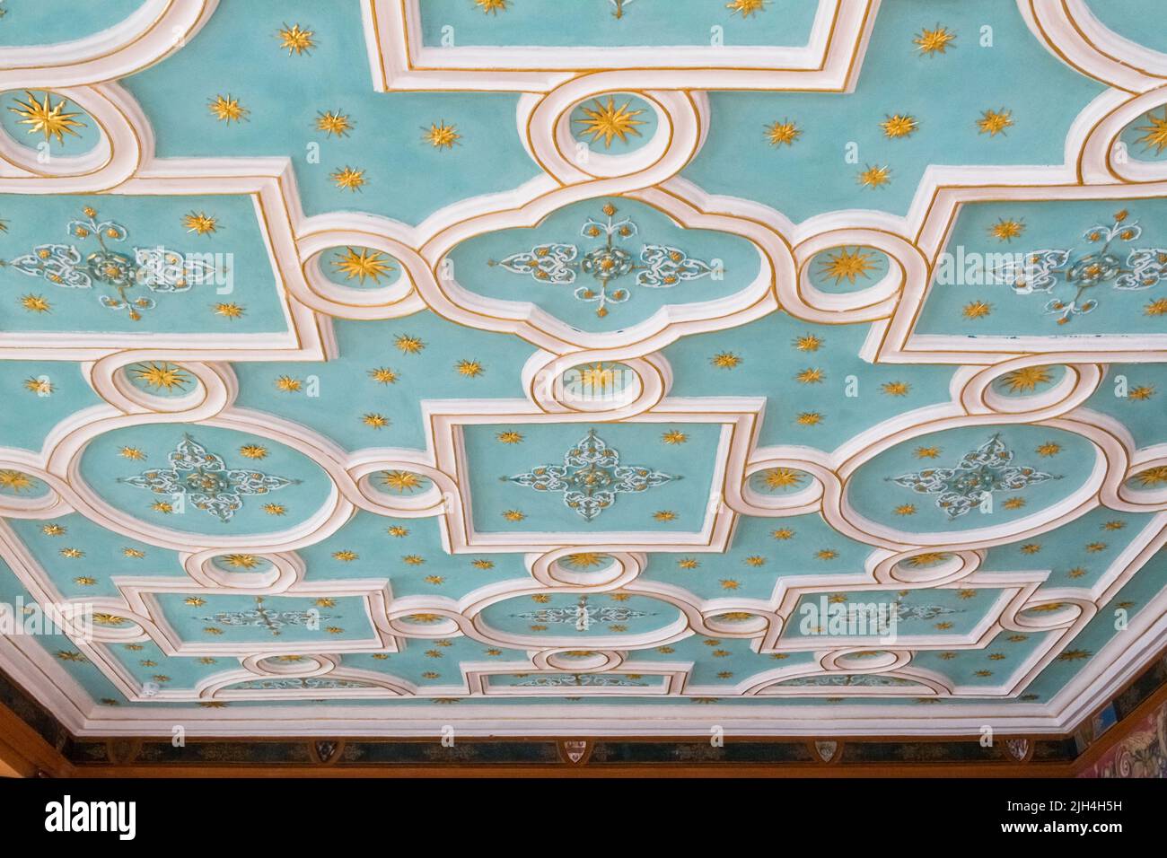 Star chamber Ceiling, Bolsover Castle Stock Photo - Alamy