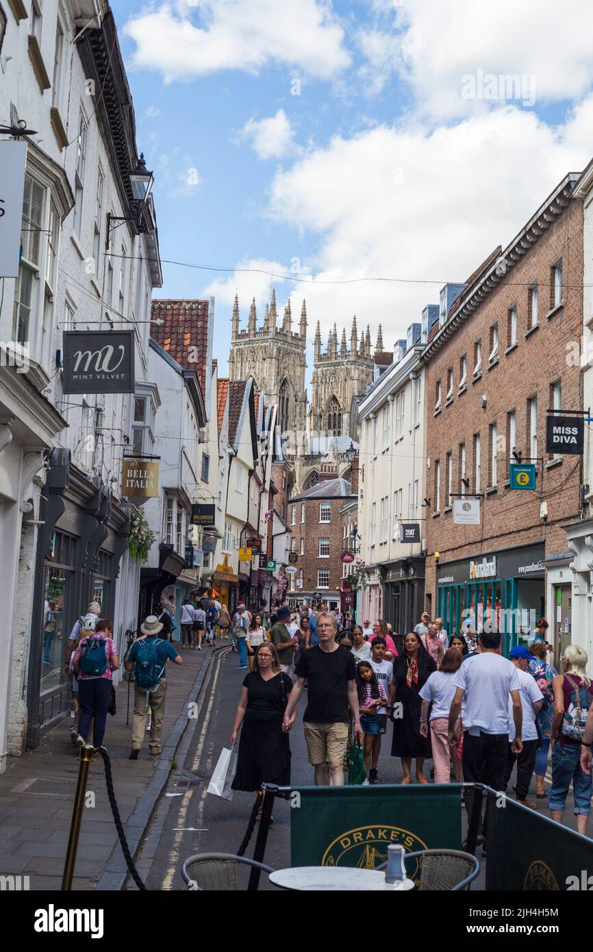 A busy street scene in York,North Yorkshire,England,UK Stock Photo - Alamy