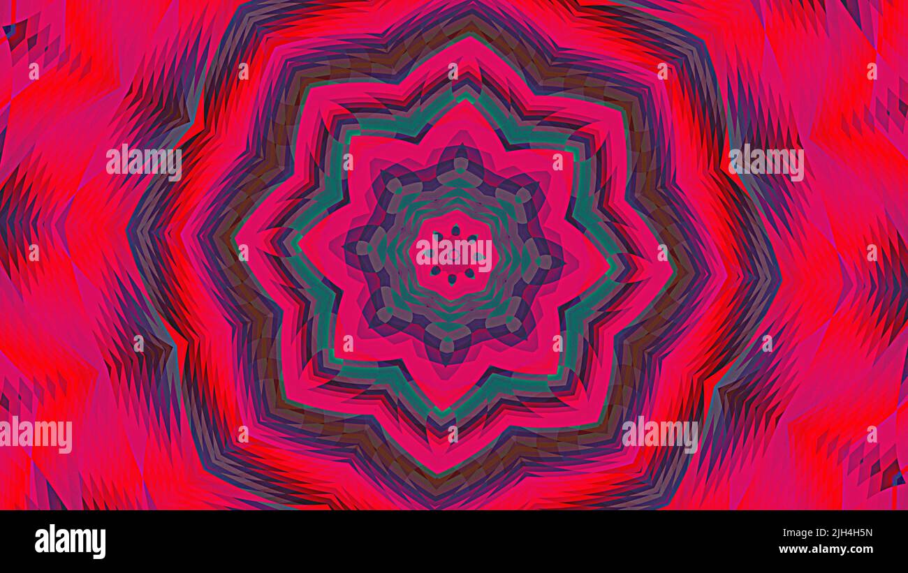 Beautiful fractal mandala. Magical kaleidoscope effect pattern. Digital ...