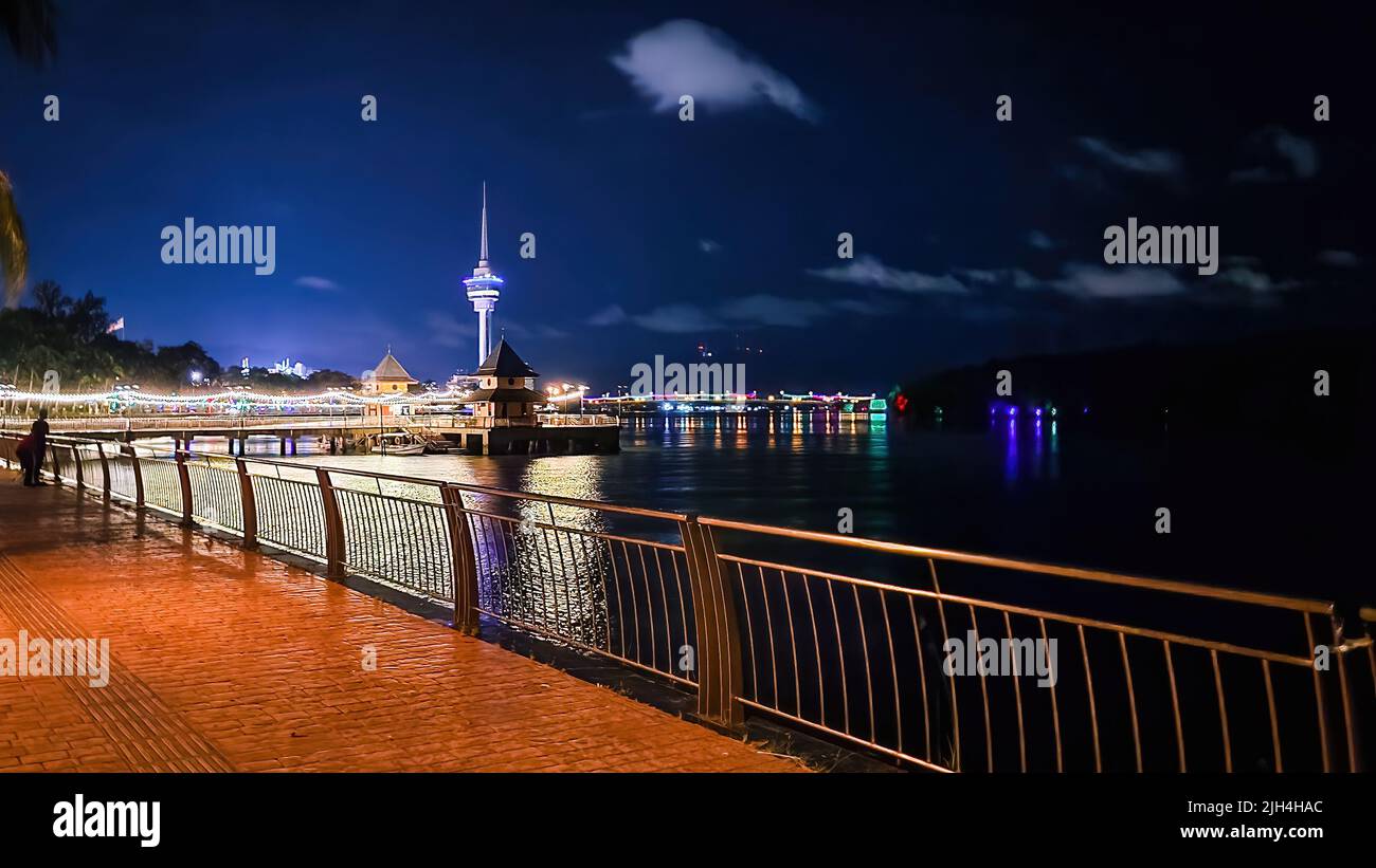 Kuantan, Malaysia - May 7, 2022: Menara Teruntum in Kuantan bay at ...