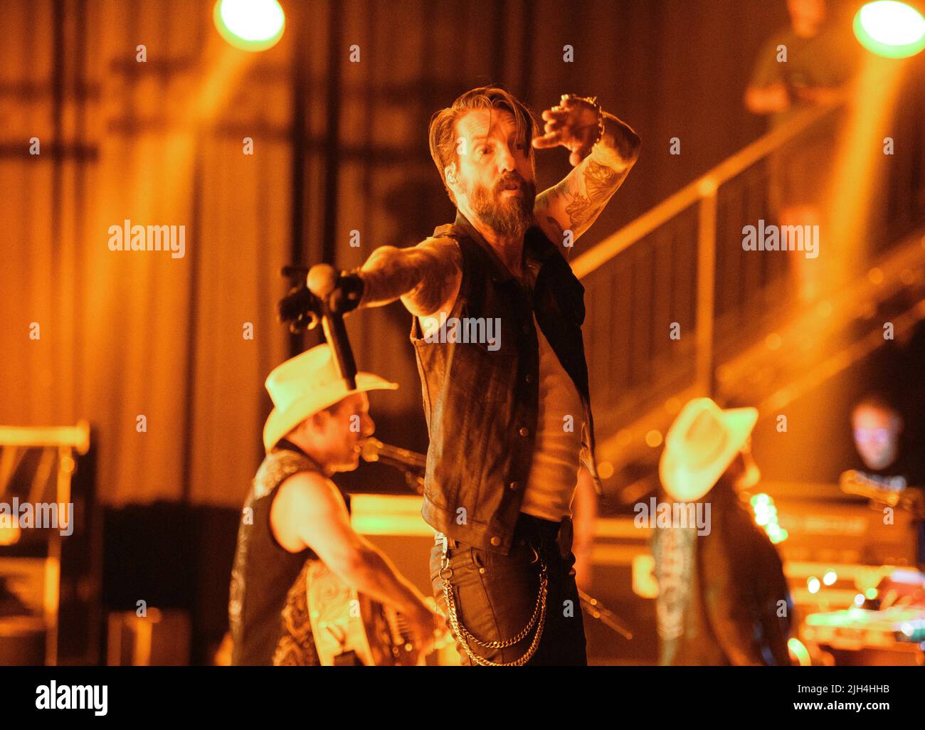 FILED - 22 June 2022, Berlin: Alec "Boss Burns" Völkel of the band The ...