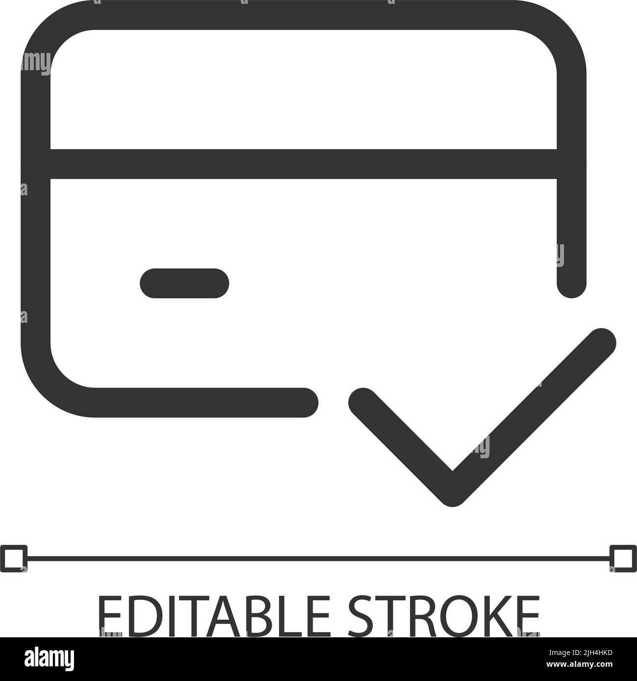 Successful transaction pixel perfect linear ui icon Stock Vector Image ...