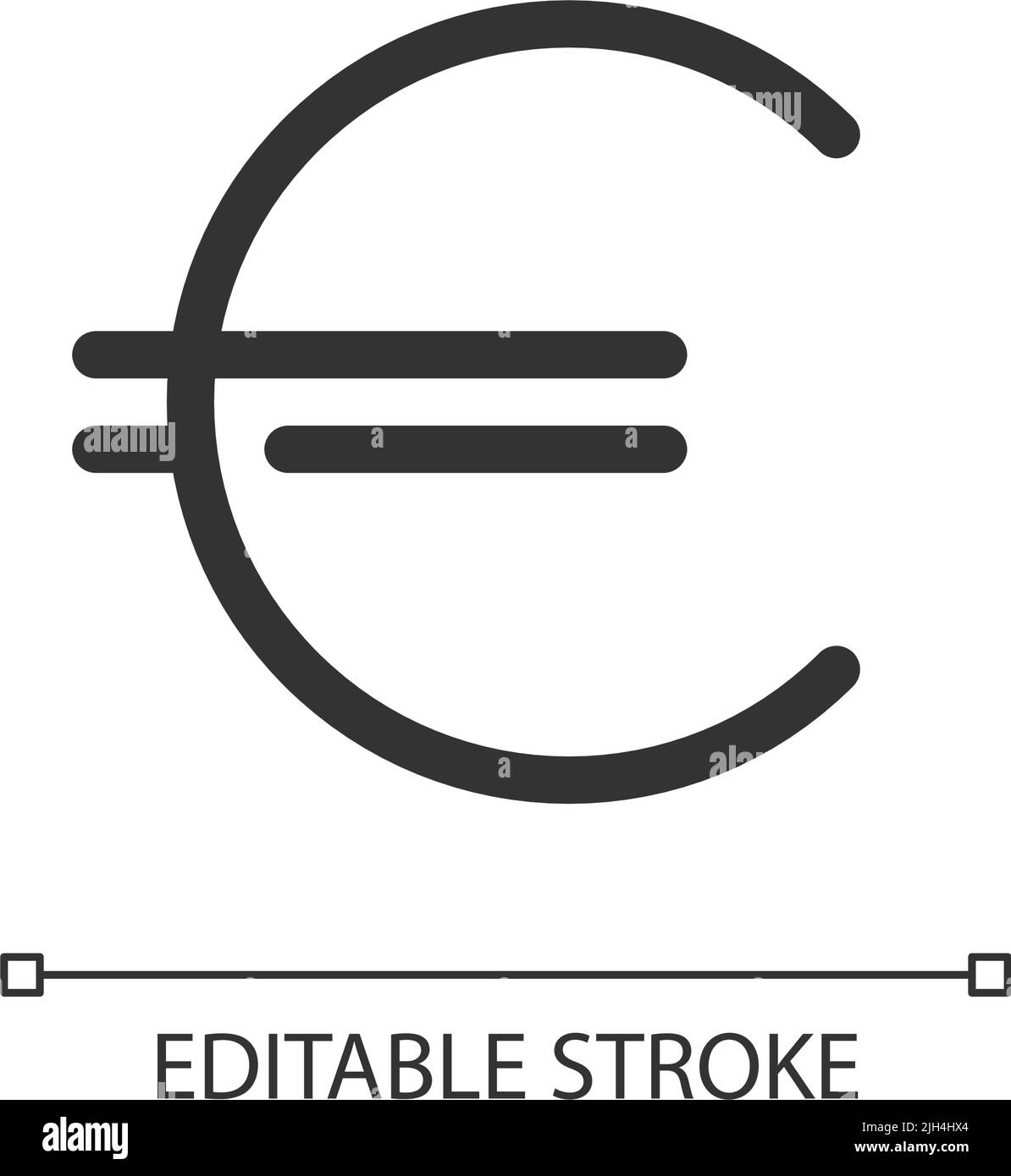 Euro sign icon linear Black and White Stock Photos & Images - Alamy