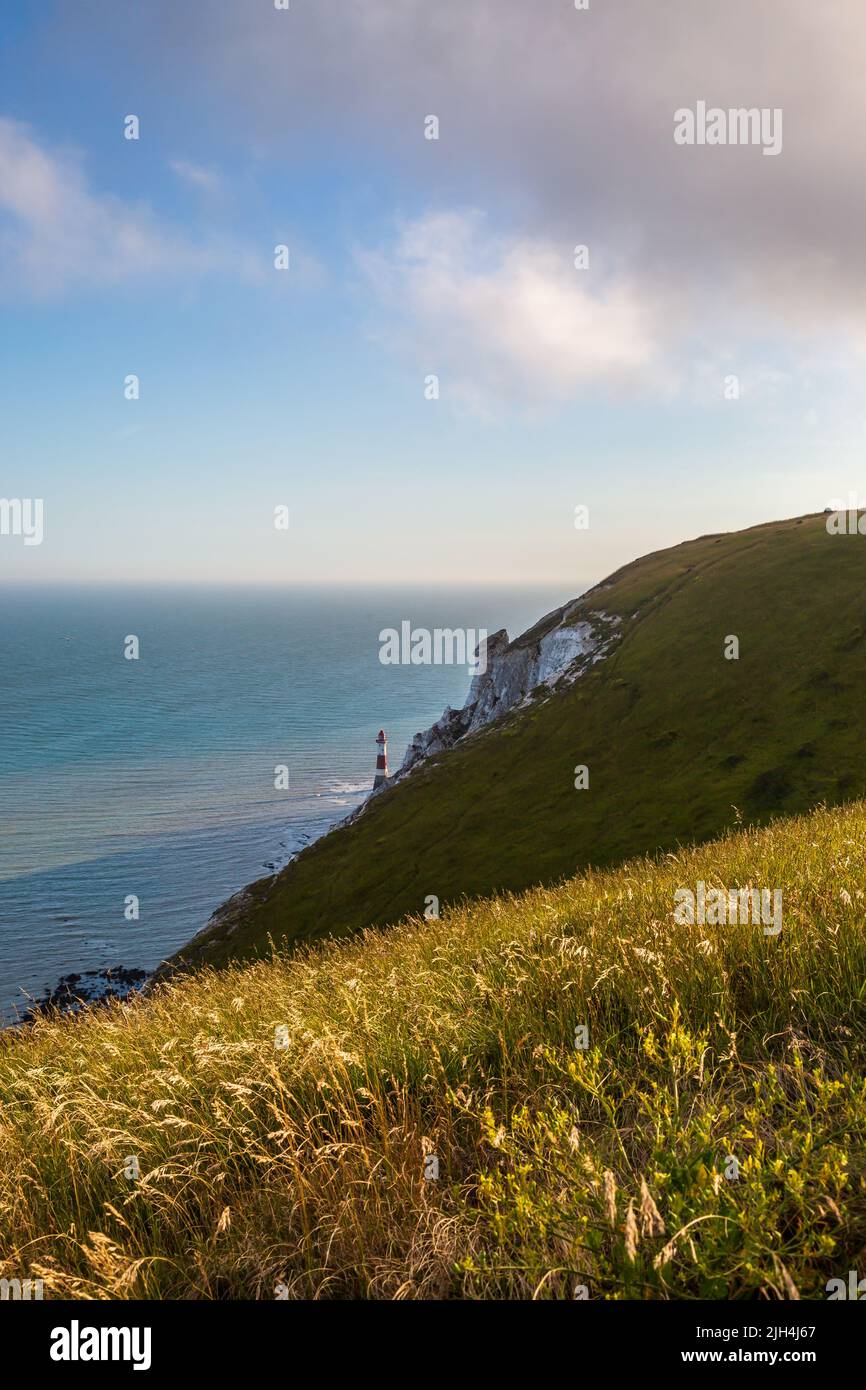 A View of Beachy Head Lighthouse off the Sussex Coast Stock Photo - Alamy