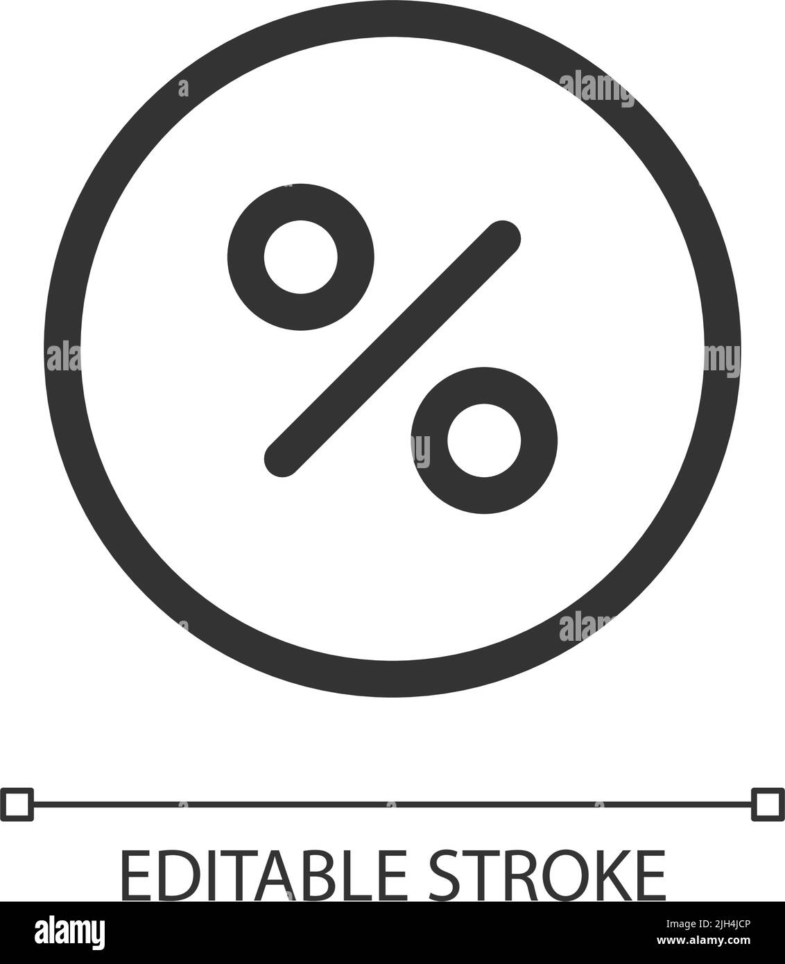 Interest rate pixel perfect linear ui icon Stock Vector Image & Art - Alamy