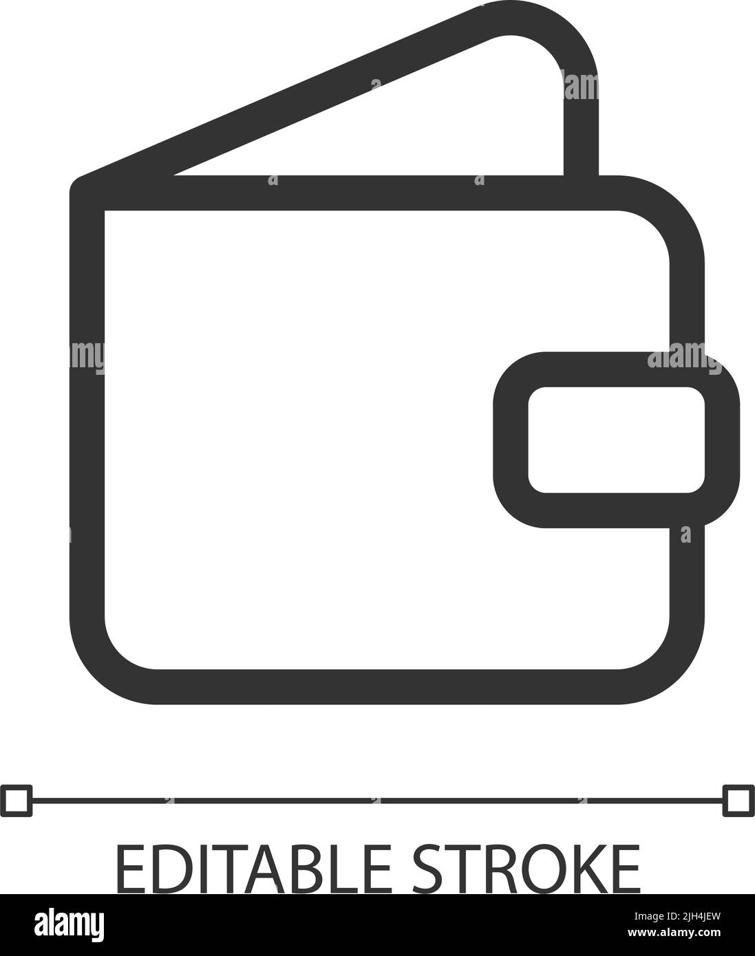 Open wallet pixel perfect linear ui icon Stock Vector Image & Art - Alamy