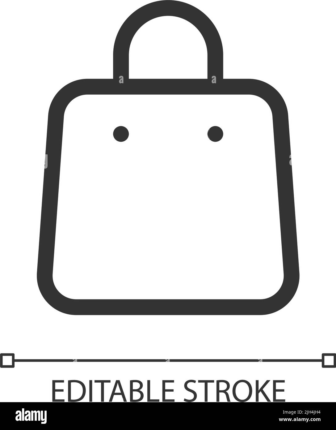 Shopping bag pixel perfect linear ui icon Stock Vector Image & Art - Alamy