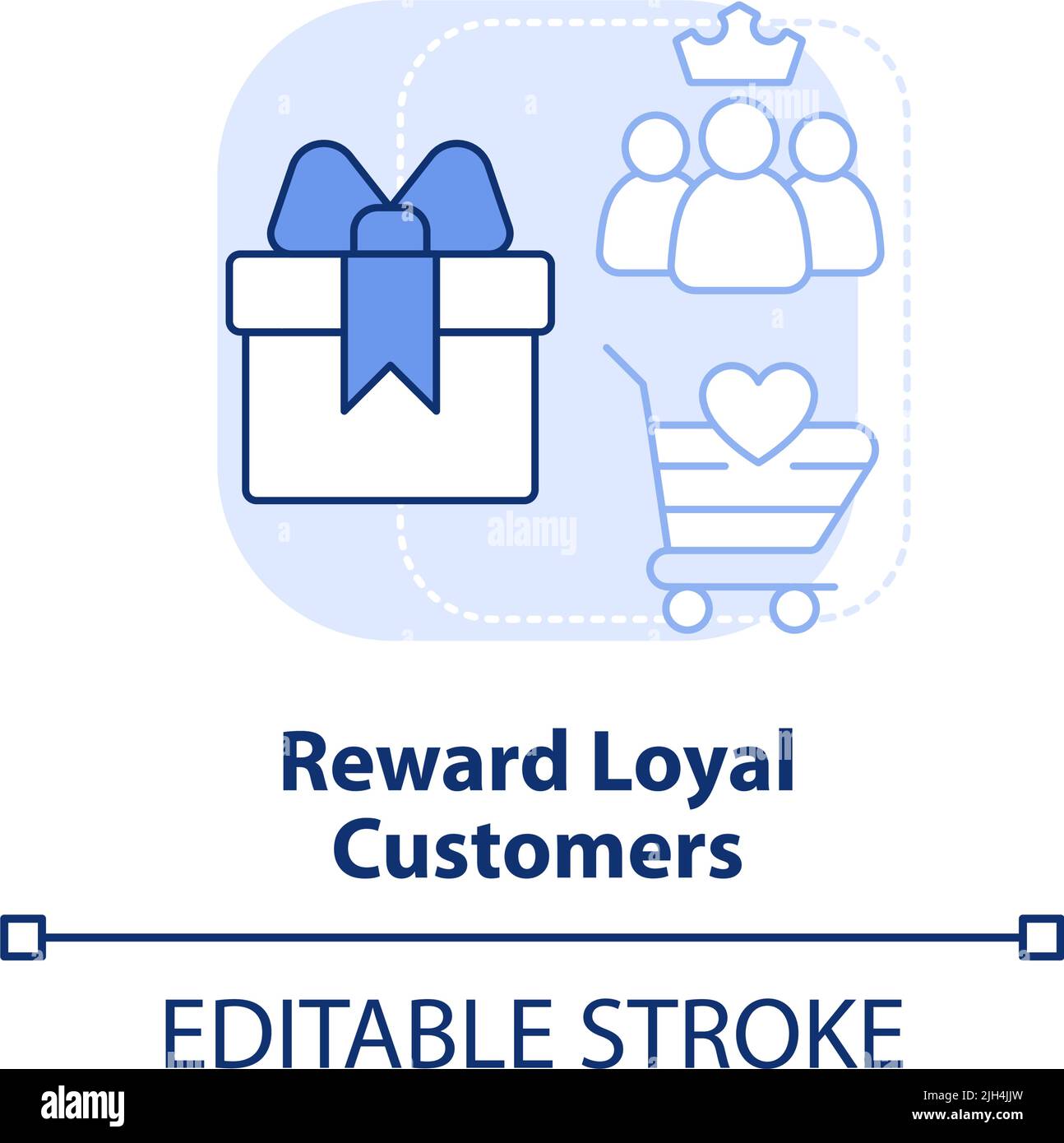 Reward loyal customers light blue concept icon Stock Vector Image & Art ...