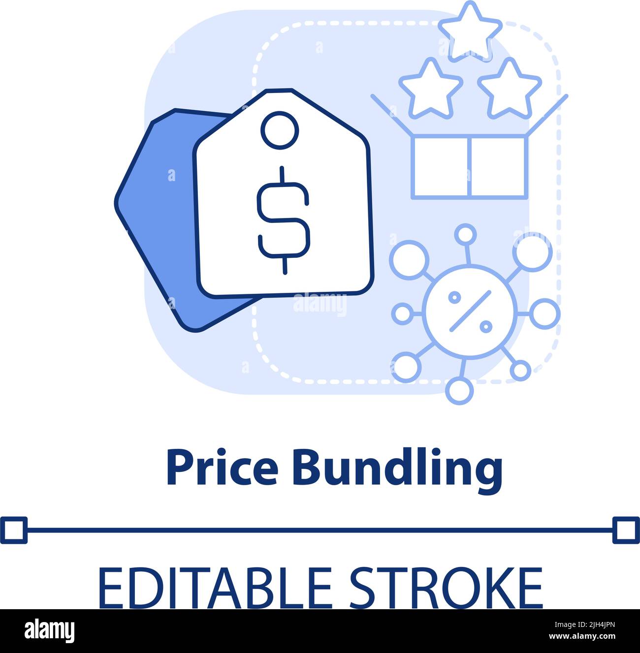 Price bundling light blue concept icon Stock Vector Image & Art - Alamy