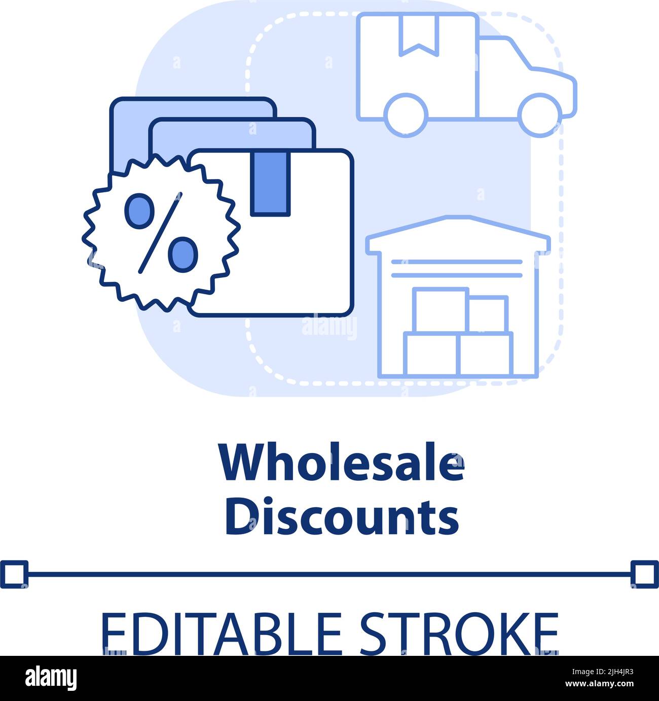 Wholesale discounts light blue concept icon Stock Vector Image & Art ...