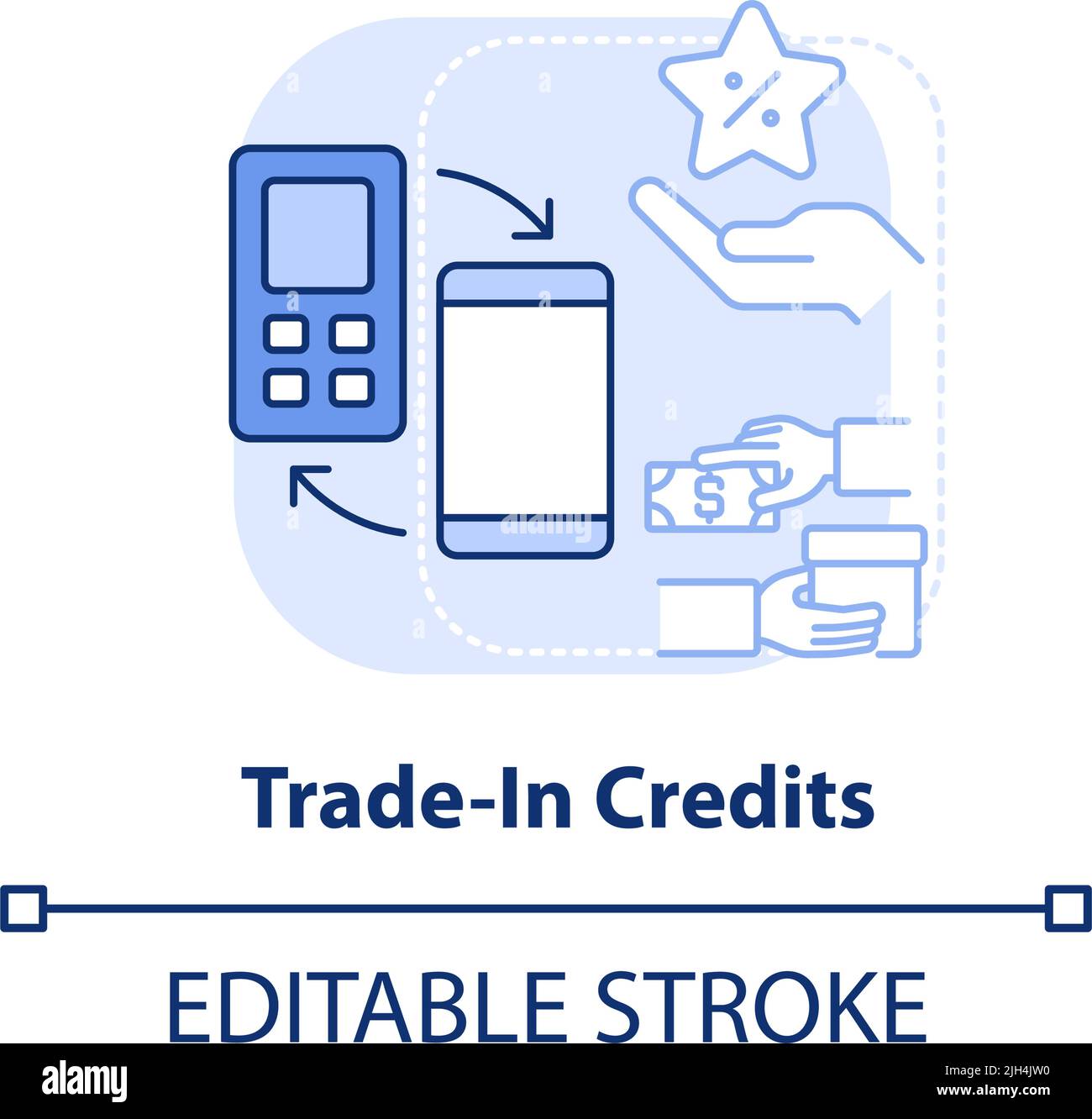 Trade in credits light blue concept icon Stock Vector Image & Art - Alamy