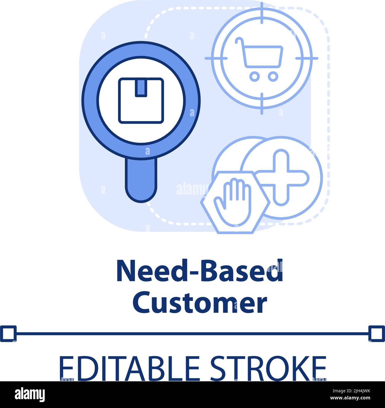 Need based customer light blue concept icon Stock Vector Image & Art ...